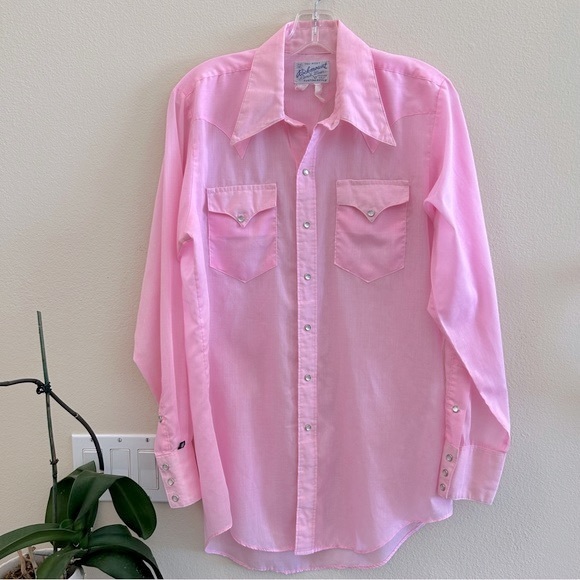 Vintage | Tops | Vintage Rockmount Ranch Wear Pink Western Style Top ...